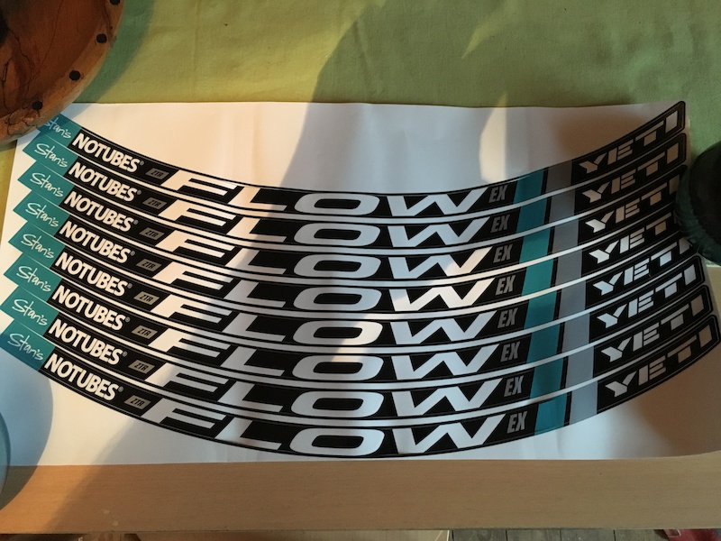 2016 Stans Flow decals/ YETI For Sale