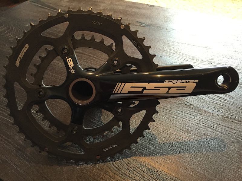 2014 FSA Gossamer BBright Compact Crankset 50/34T For Sale