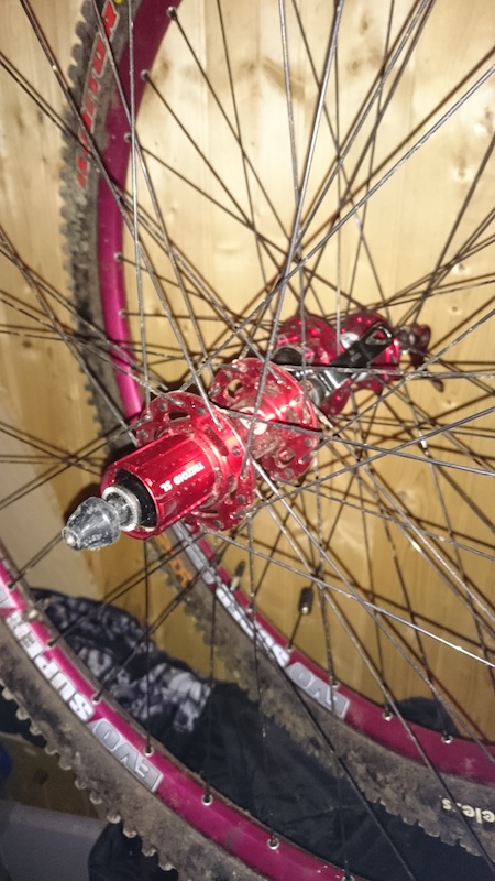 2015 Alex Rims 26" Red Pair of Wheels For Sale