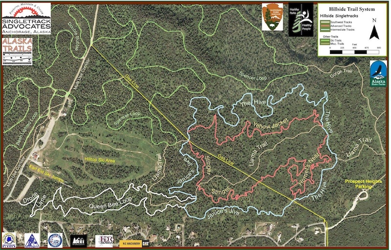 Lower Hive Mountain Biking Trail - Anchorage, Alaska