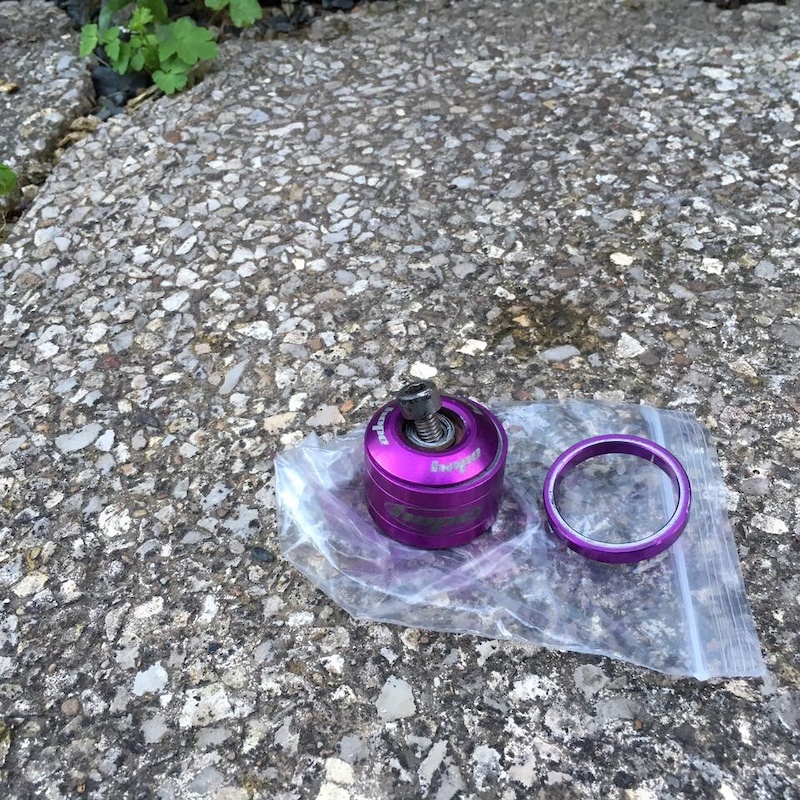 Hope purple spacers and stem cap For Sale