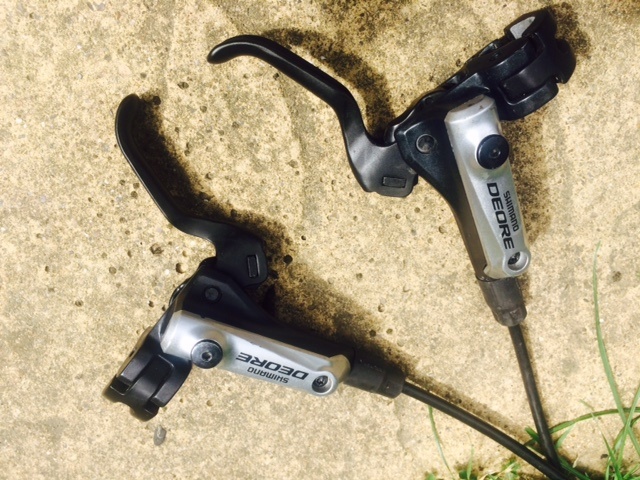 2015 Shimano Deore hydraulic disc brakes with rotors For Sale