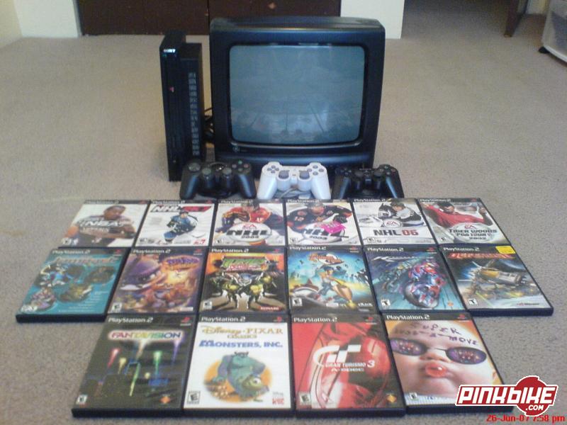 PS2 w/TV & games For Sale