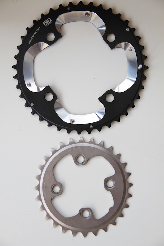 Shimano XT Double Chainring Set 40-28 For Sale