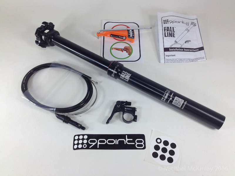 2016 9point8 Fall Line Dropper Seat Post 415 x 125 30.9 For Sale