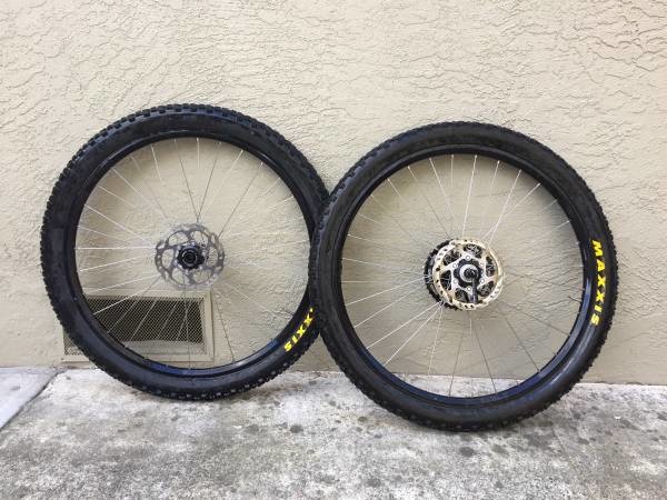 2013 Mavic XM319 - SLX Hubs W/ ROTORS and TIRES For Sale