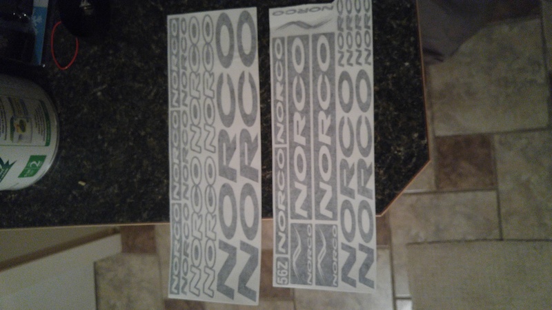 2016 Norco stickers (decals) new black matt For Sale