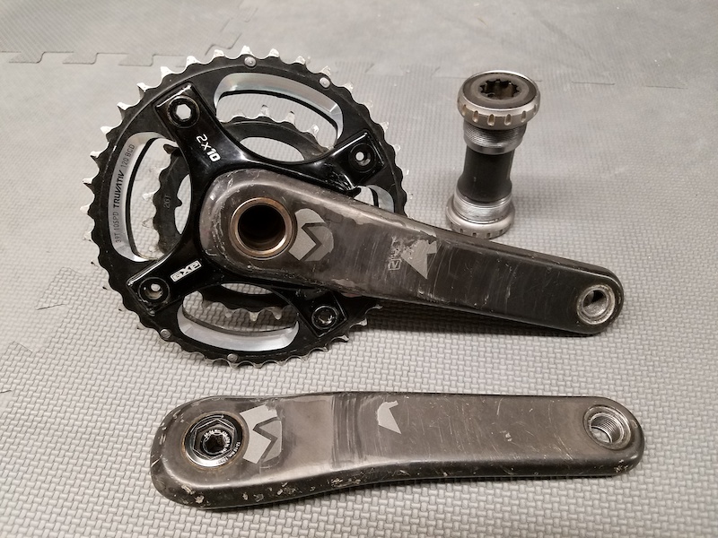 SRAM XO Carbon Crankset GXP 2x10 39/26T 175mm For Sale