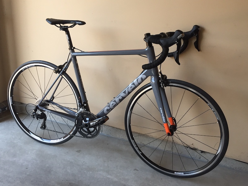 2016 Cervelo R2 105 (Size 56 - Gray and Orange) For Sale