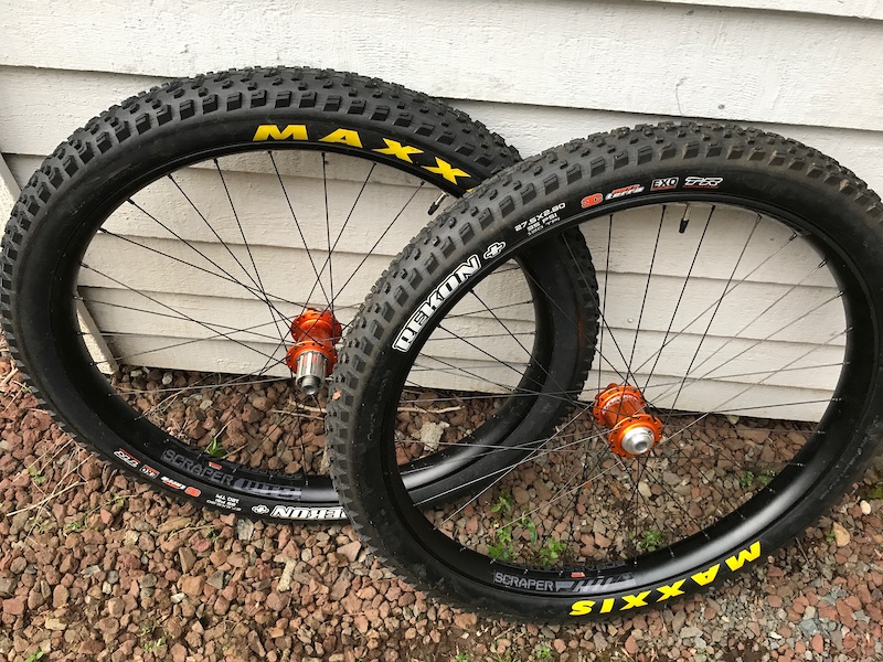 2017 27.5 + WTB SCRAPER rims on CHRIS KING hubs For Sale