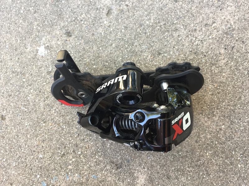 Sram XO rear derailleur 10 speed - black w red For Sale