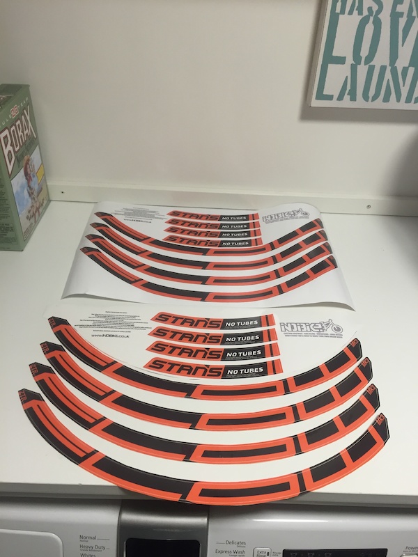 2017 Stans Flow MK3 Decals-orange For Sale