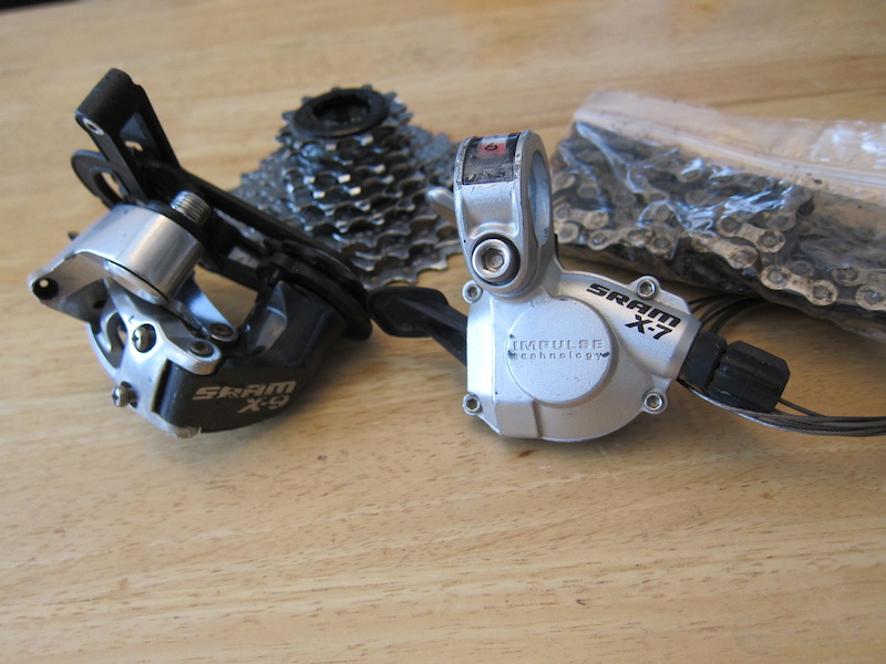 SRAM X9 rear derailleur and X7 shifter For Sale