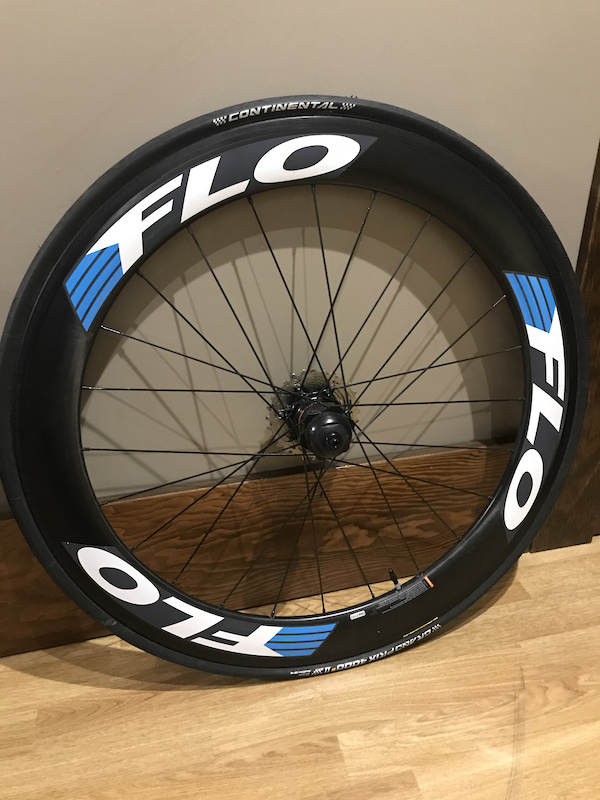 2017 Flo Cycling 60 Carbon Clincher Powertap GS Wheelset For Sale