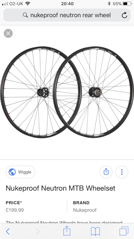 2018 Nukeproof neutron rear wheel 27.5, 150 x 12 new For Sale