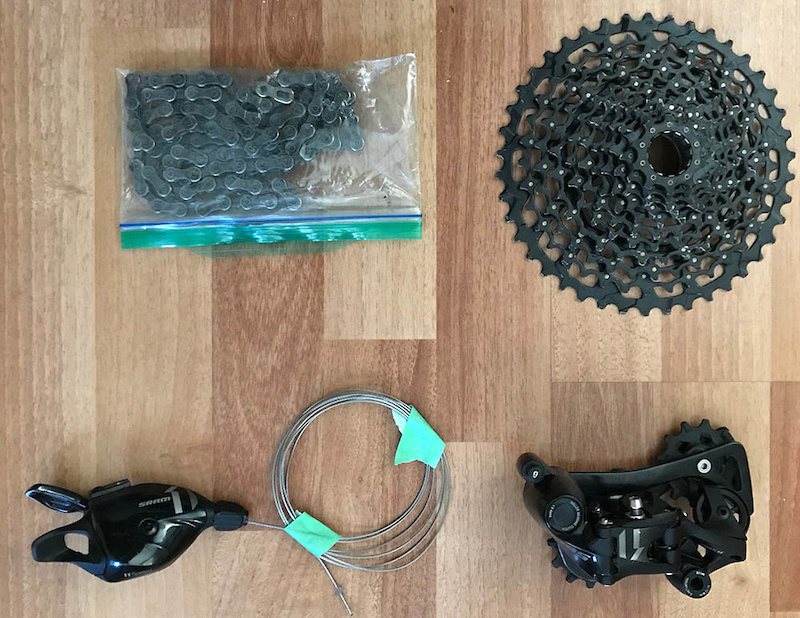 2017 SRAM X1 cassette, shifter, derailleur, chain For Sale