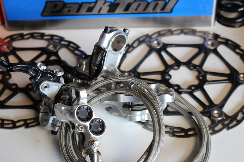 Hope Tech disc brake set with floating rotors For Sale