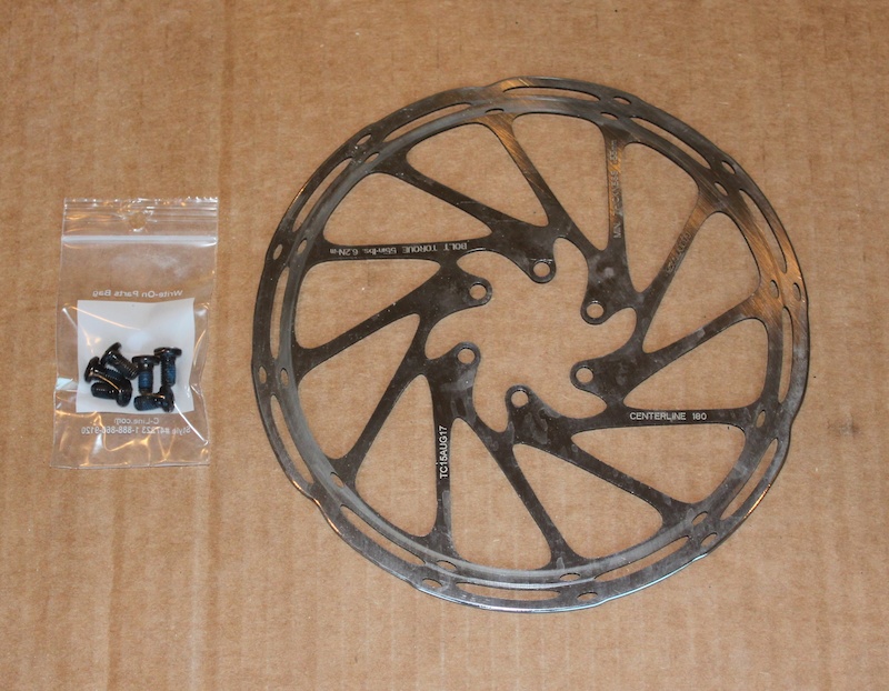 SRAM CenterLine 6-bolt 180mm rotor Rounded Edge NEW For Sale