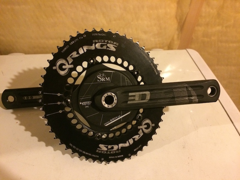 2017 Rotor 3D SRM Power Meter Crankset Q Rings 53/39 175 For Sale