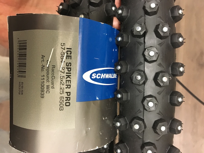 2017 Schwalbe Ice Spiker Pro 27.5 Wire Tire For Sale