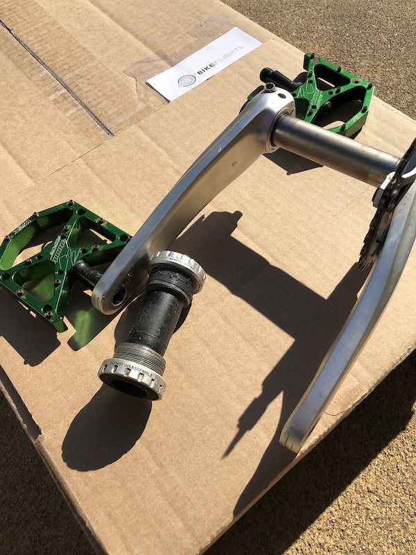 Shimano XT Cranks with Hollow 2 BB atomlab pedals For Sale