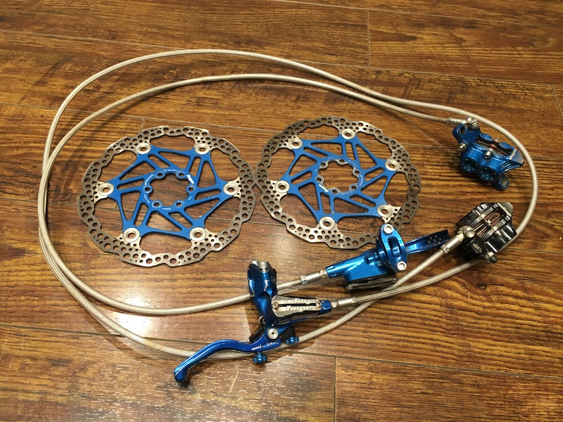 Hope Tech 3 E4 Disc Brake and 180mm Rotors For Sale