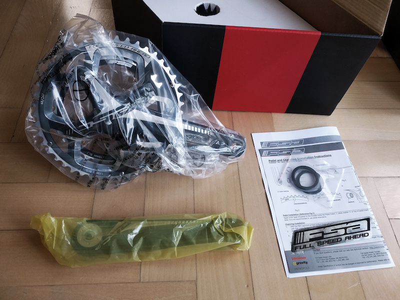 FSA Gossamer Pro ABS crankset 46/36t BB386EVO For Sale