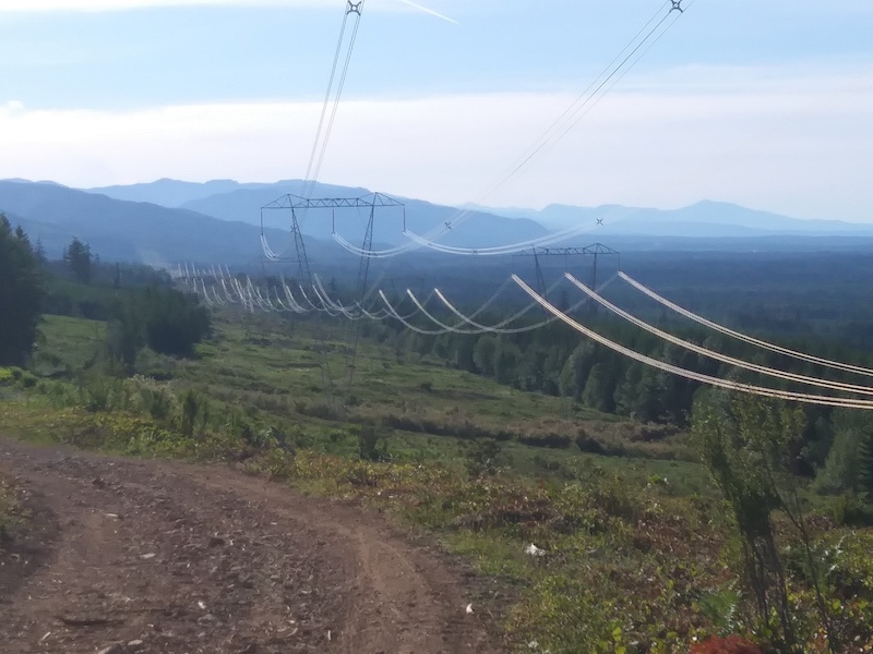 Powerline Access Road Mountain Biking Trail - Parksville