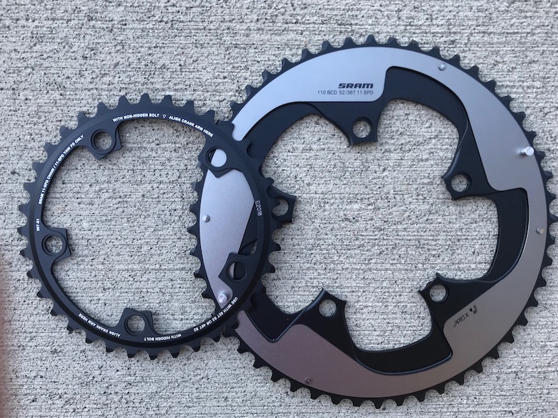SRAM RED 52/36 Falcon Grey Chainring set - New in Box For Sale