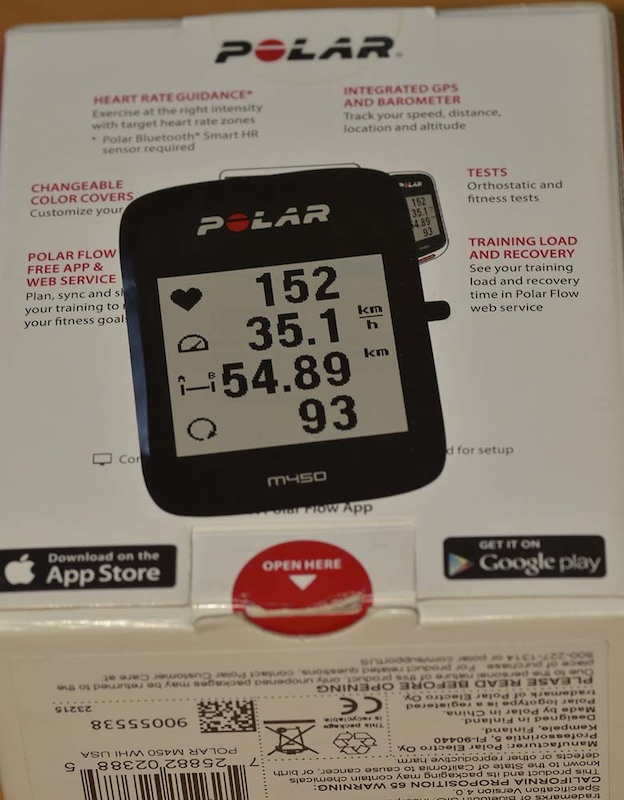 2018 Polar M450 heart rate monitor / GPS For Sale