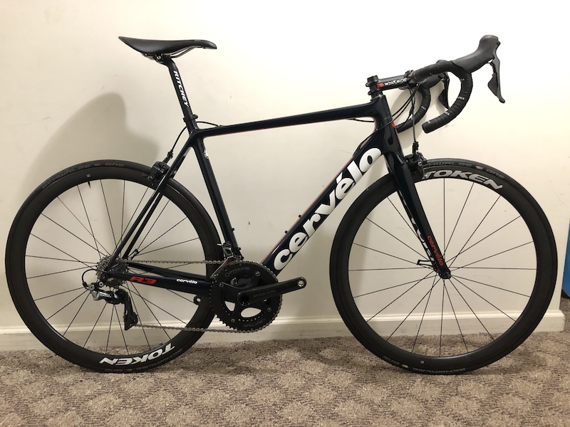 2018 Cervelo R3 Dura Ace 4iiii Pwr Meter Token Wheels 56cm For Sale