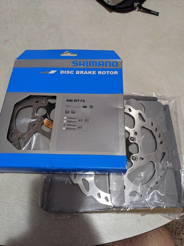 Shimano RT70 2x180mm rotors centerlock NEW For Sale