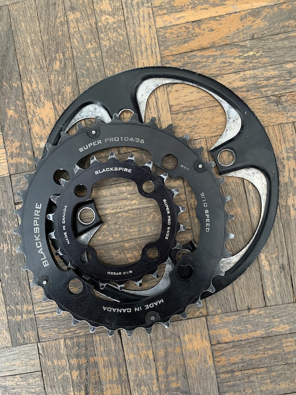 Blackspire 36/22 teeth chainrings + bashguard For Sale