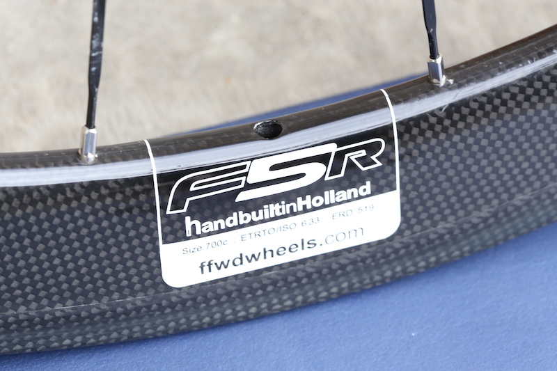 Fast Forward FFWD F5R Carbon Clincher wheel - front For Sale