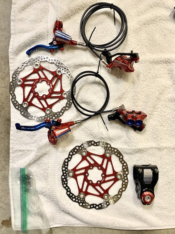 2020 Hope Tech 3 V4 with 180mm rotors and stem and stem cap For Sale