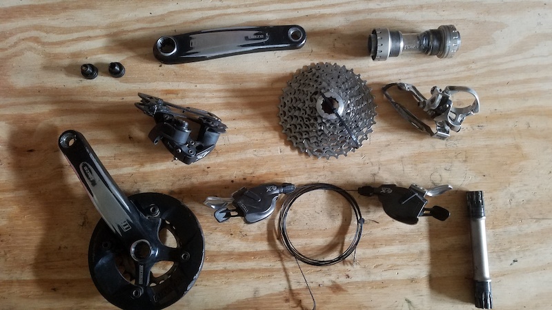Sram X9/X7 Truvativ Blaze 2x9 group set For Sale