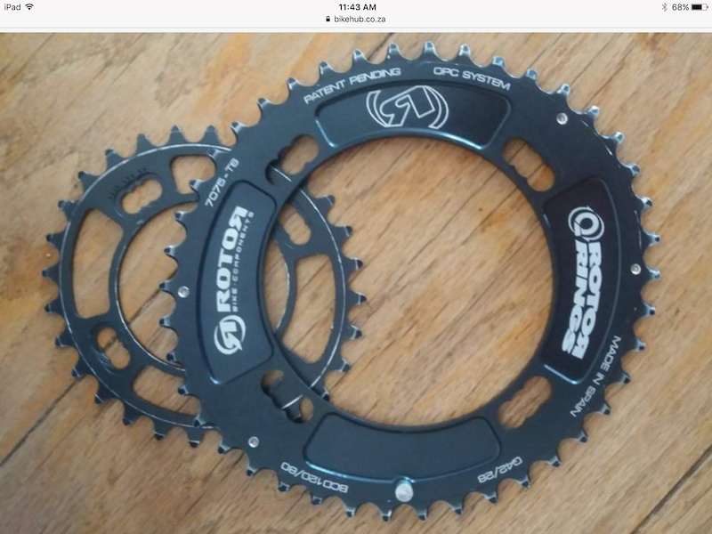 Rotor Q Rings 2x10 42/28 BCD 120/80 For Sale