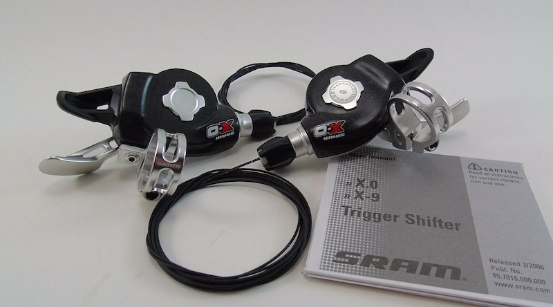 Nos Sram X0 Trigger Shifter Set,9x3 Spd,Silver,New For Sale