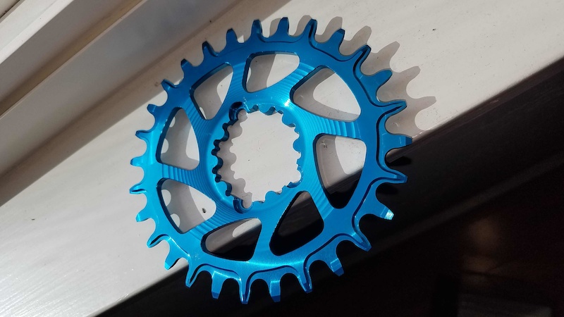 2020 Garbaruk 28T oval boost blue SRAM chainring For Sale