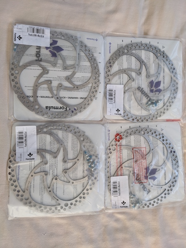 Lot of 4 Formula 180mm Disc Brake Rotors 7” 6-Bolt For Sale