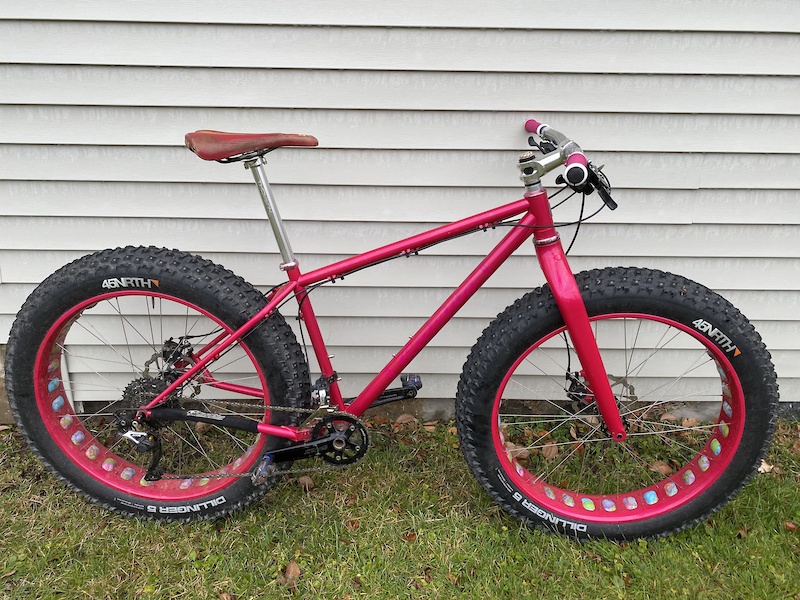 Quiring Cycles Fat Bike XTR Medium Hot Pink Chris King For Sale