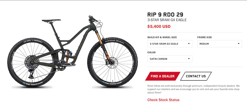 2021 RIP 9 RDO 29 3-STAR SRAM GX EAGLE M Satin Carbon For Sale