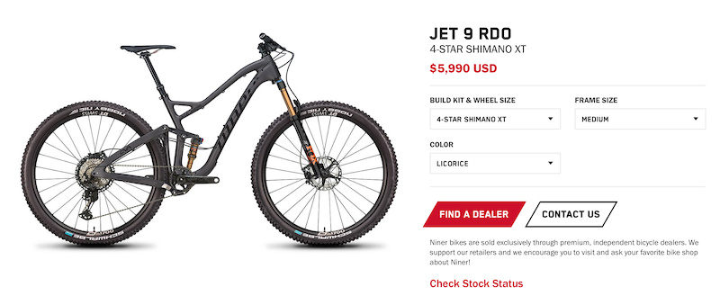 2021 JET 9 RDO 29 4-STAR SHIMANO XT M Licorice For Sale