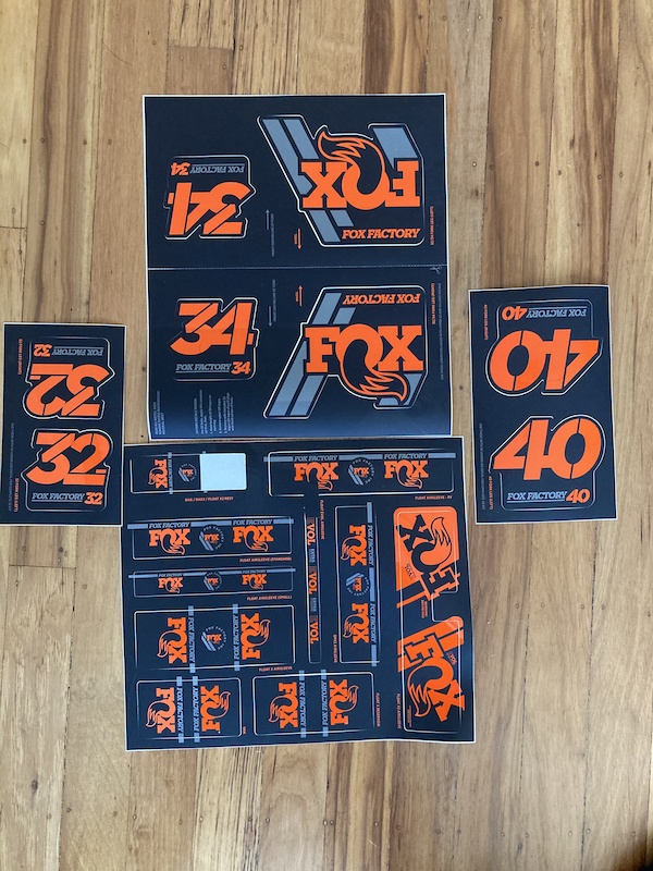 2020 Fox Decal Kit Orange For Sale