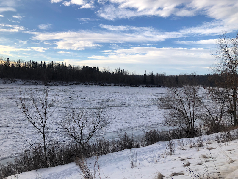 MacKinnon Ravine Access Mountain Biking Trail - Northwest Edmonton