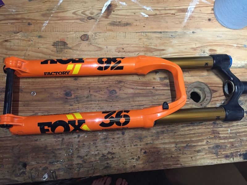2020 Fox Factory 36 GRIP2 170mm w/ Kobalt Axle Orange For Sale