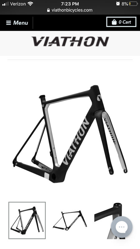 2020 BNIB Sealed Viathon R1 Frameset Carbon 57.5 For Sale