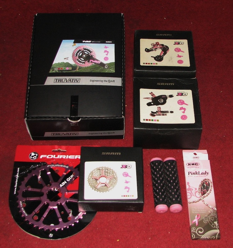 BRAND NEW SRAM X0 Pink 3x9 group - Carbon cranks XO For Sale