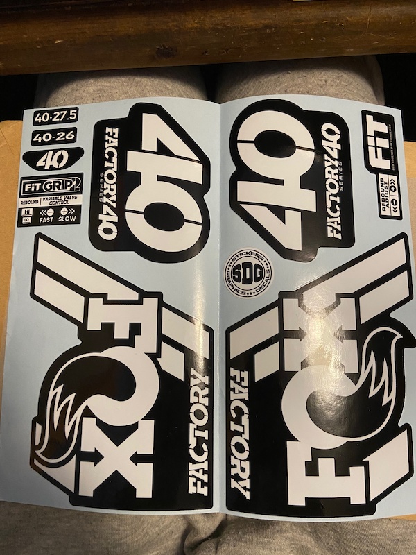 2018 SDG Fox 40 decals - White For Sale