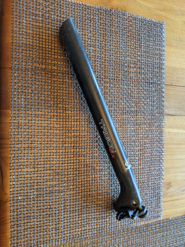 Trigon EX Carbon 31.6 x 350mm Setback Seatpost For Sale